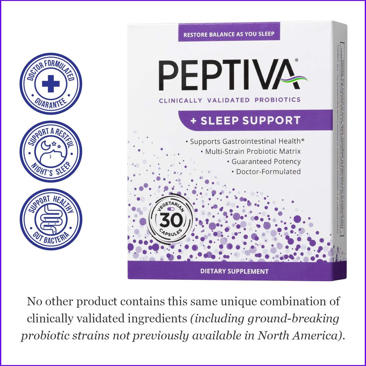 Peptiva 26 Billion CFU Probiotic and Sleep Support – Clinically ...